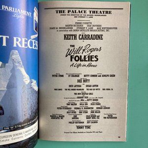Playbill | Other | Keith Carradine Dee Hoty Susan Anton Playbill The Will Rogers Follies Nov 991 ...